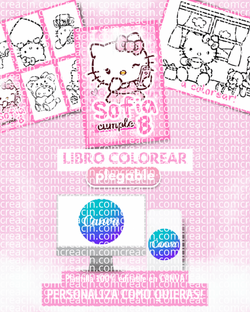 MINI LIBRO PLEGABLE PARA COLOREAR – CreaCin